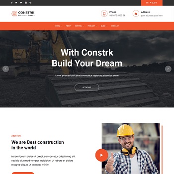 Constrk - Construction Bootstrap 4 Template