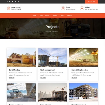 Constrk - Construction Bootstrap 4 Template