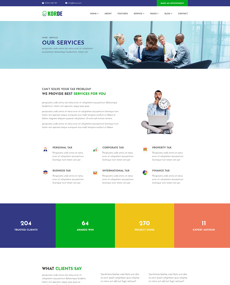 Korde Tax Service Html Template