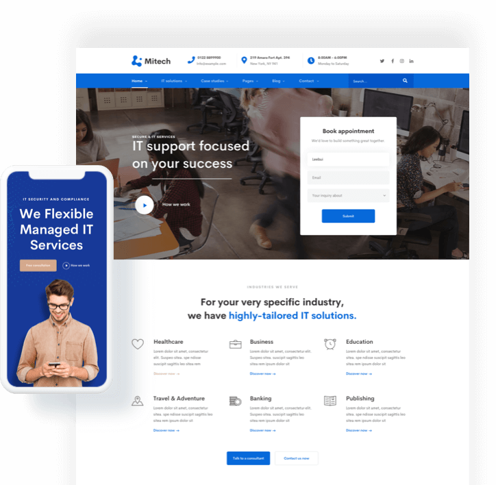 Mitech - Technology IT Solutions HTML Template