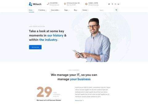 Mitech - Technology IT Solutions HTML Template