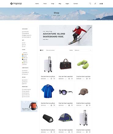 Hopsop - Travel Accessories eCommerce Shopify Theme